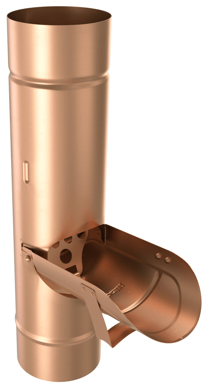 Copper Leaf Clean Out Pipe 100mm | Rainelements