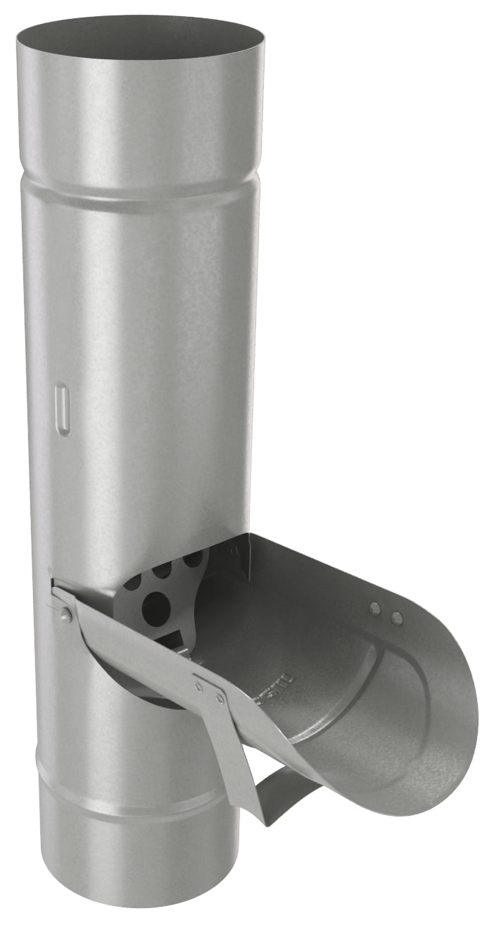Galvanized Steel Leaf Clean Out Pipe 100mm | Rainelements
