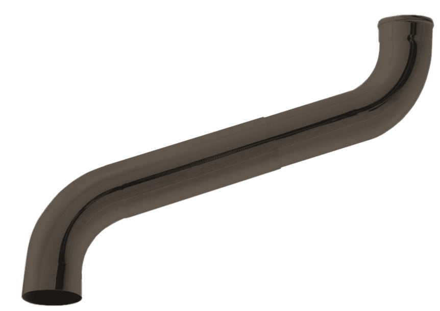 Brown Coated Steel 72º "Vario" Telescopic elbow 80mm | Rainelements